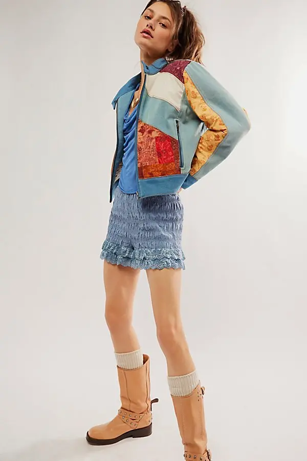 Free People Patchwork Extravaganza Jacket - Sunset