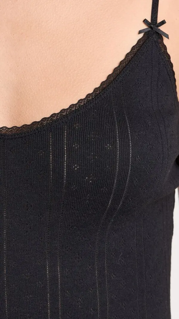 COUCOU Pointelle Knit Cami Dress
