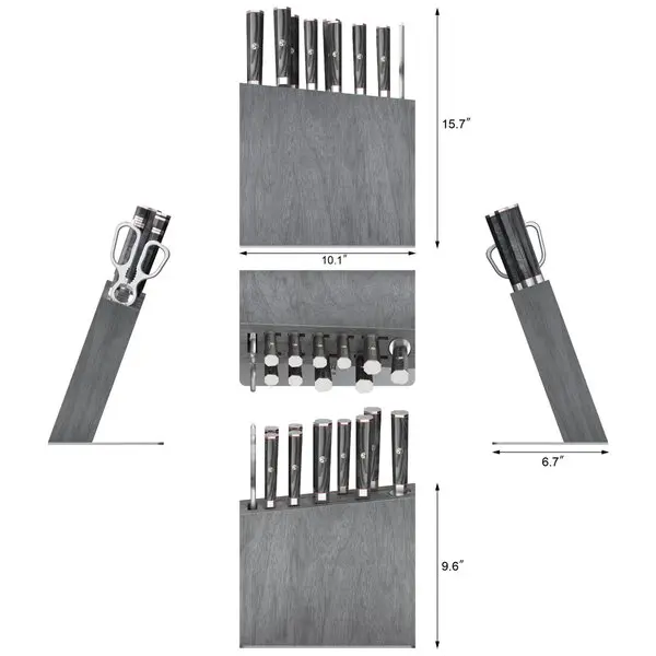 CANGSHAN Yari Series 12 Piece Hua Knife Block Set