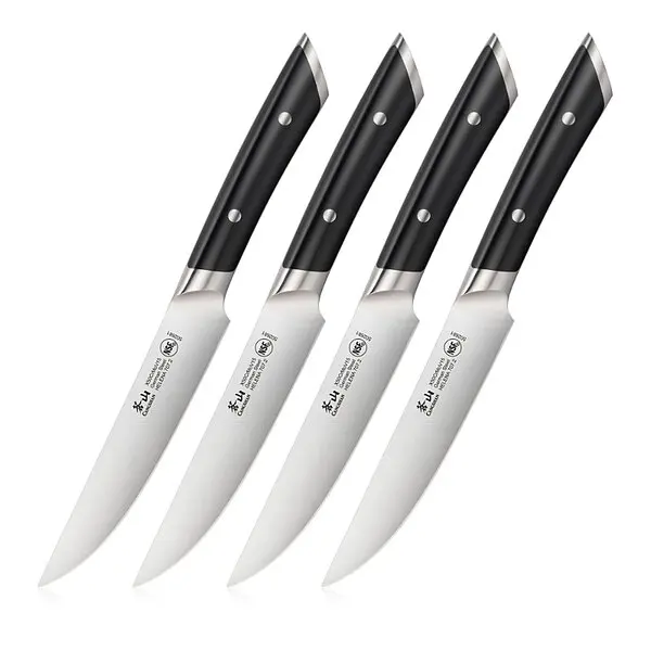 CANGSHAN Helena 4 Pc Steak Knife Set - Black