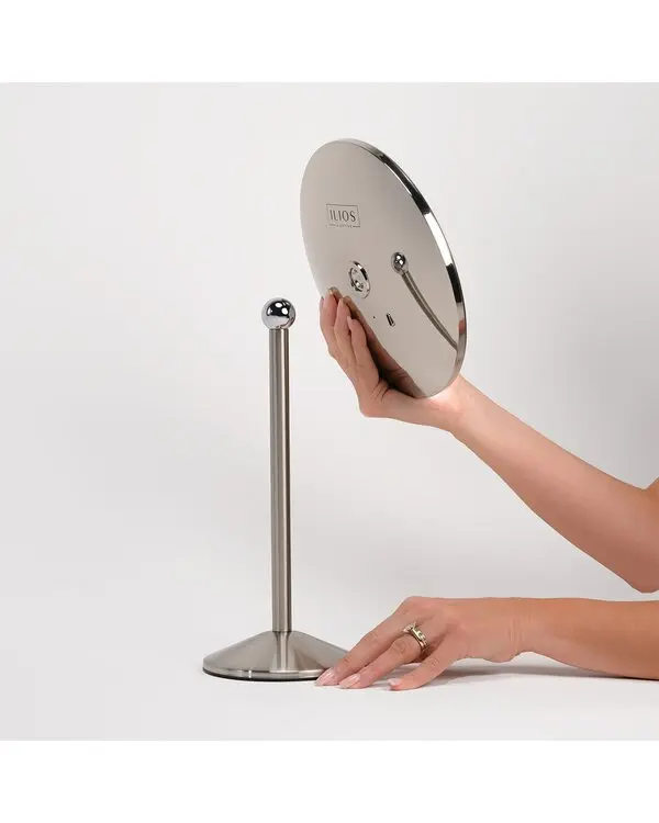 ILIOS LIGHTING 1x Rechargeable Round Mirror