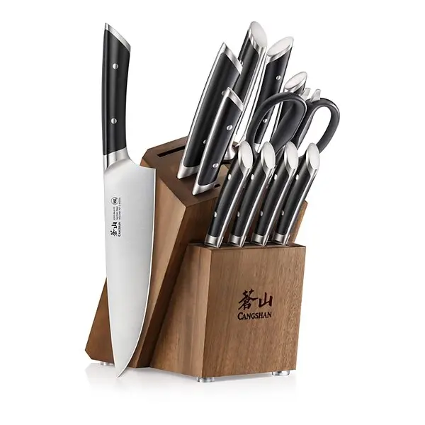 CANGSHAN Helena Series 12 Piece Knife Block Set - Black