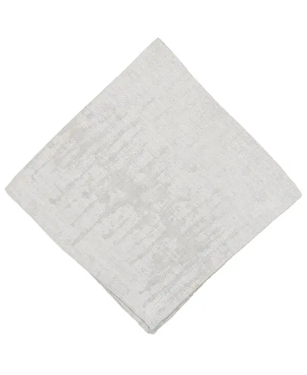 TINA CHEN DESIGNS Jacquard Napkins, Set Of 4 - Silver Tone
