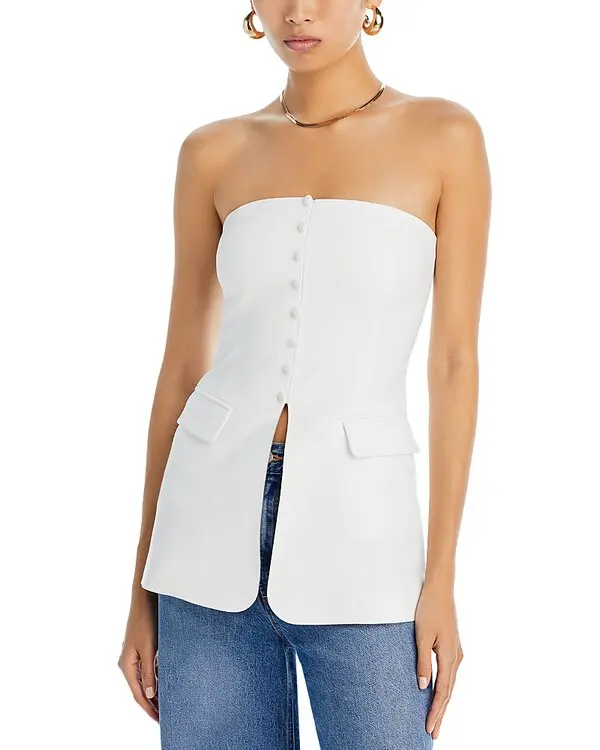 FORE Strapless Top - White