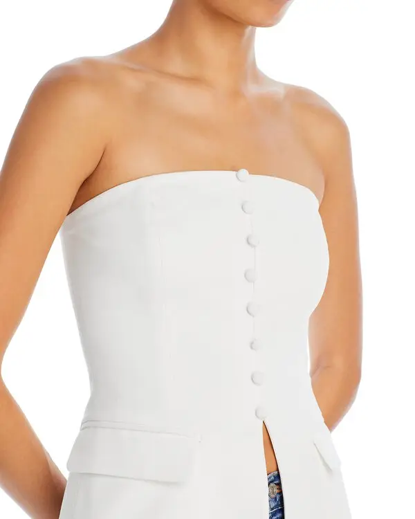 FORE Strapless Top - White