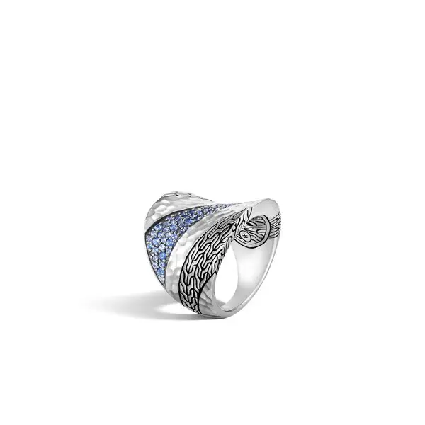 John Hardy Classic Chain Hammered Saddle Ring