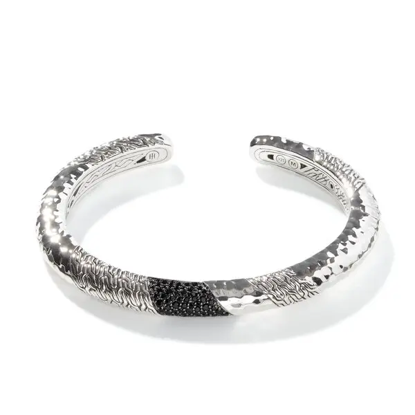 John Hardy Classic Chain Hammered Kick Cuff Bracelet
