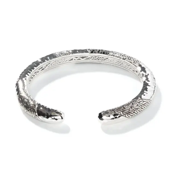 John Hardy Classic Chain Hammered Kick Cuff Bracelet