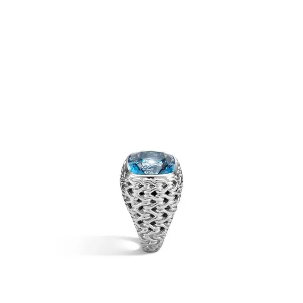 John Hardy Magic Cut Ring With London Blue Topaz