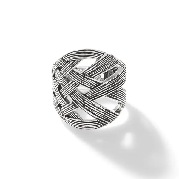 John Hardy Bamboo Woven Saddle Ring