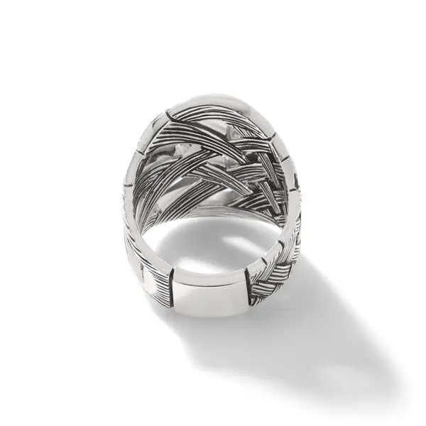 John Hardy Bamboo Woven Saddle Ring