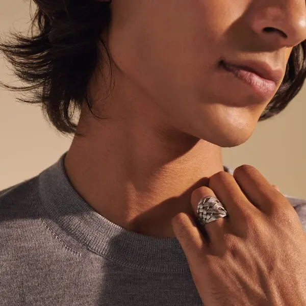 John Hardy Bamboo Woven Saddle Ring