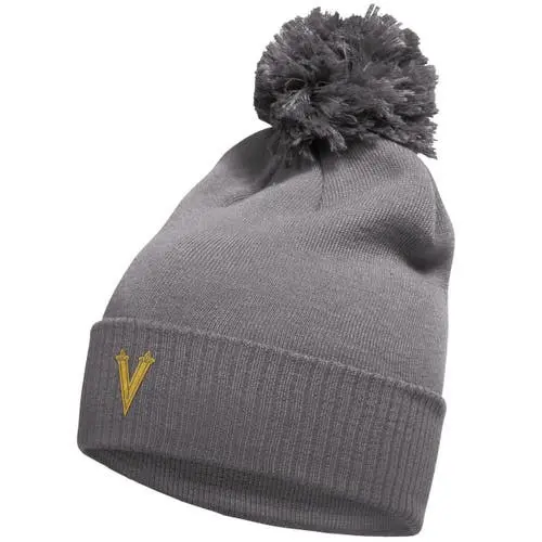 Adidas Vegas Golden Knights 2024 Nhl Winter Classic Cuffed Knit Hat With Pom - Charcoal
