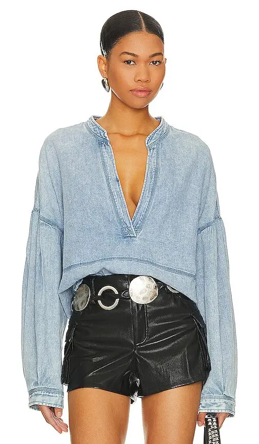 Free People X We The Free Jude Denim Pullover