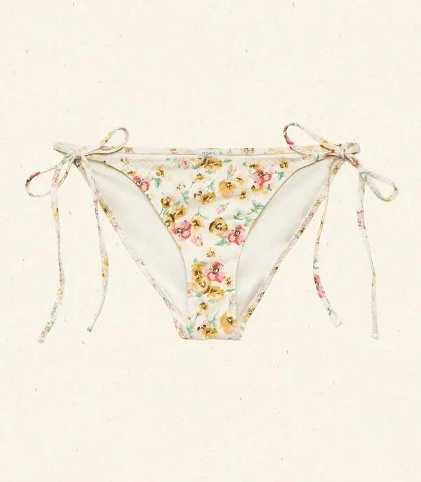 DÔEN Positano Bikini Bottom - Citron Pansy Floral