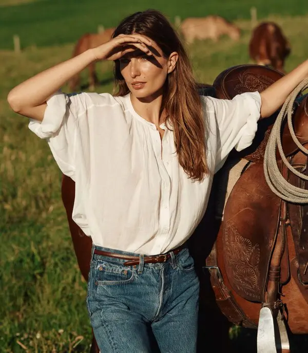 DÔEN The Jane Blouse - Salt