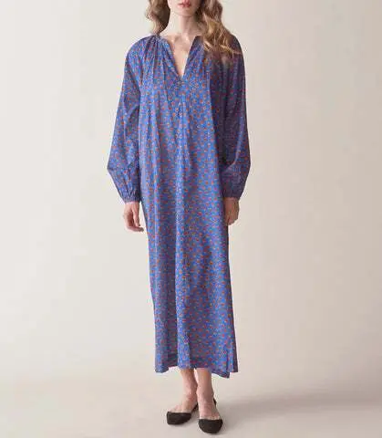 doen purple dress Doen Silk-Blend Rosaria Maxi Dress in Purple