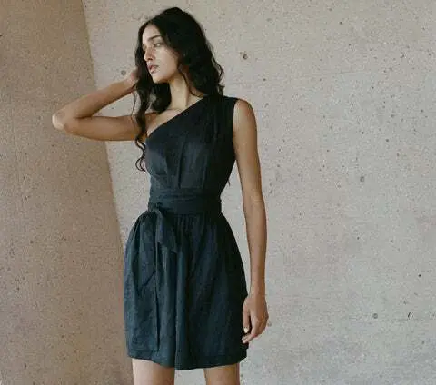 DEn Yvonne Dress In Black - 70% Off | Editorialist