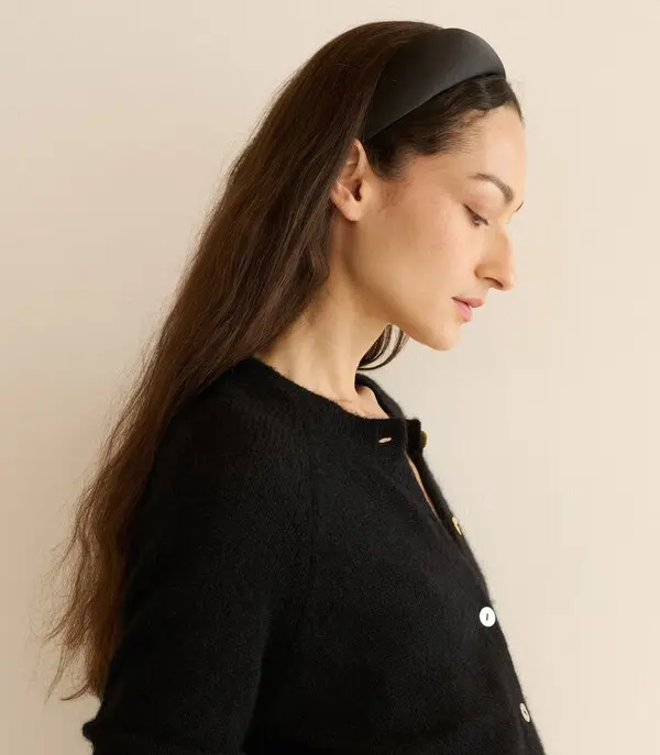 DÔEN Sestri Headband - Black Satin