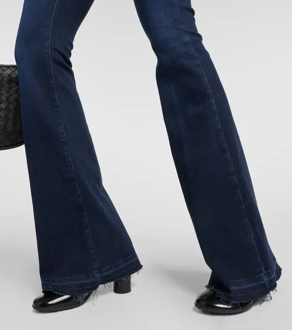 FRAME Le High Flare Trapunto High-rise Jeans