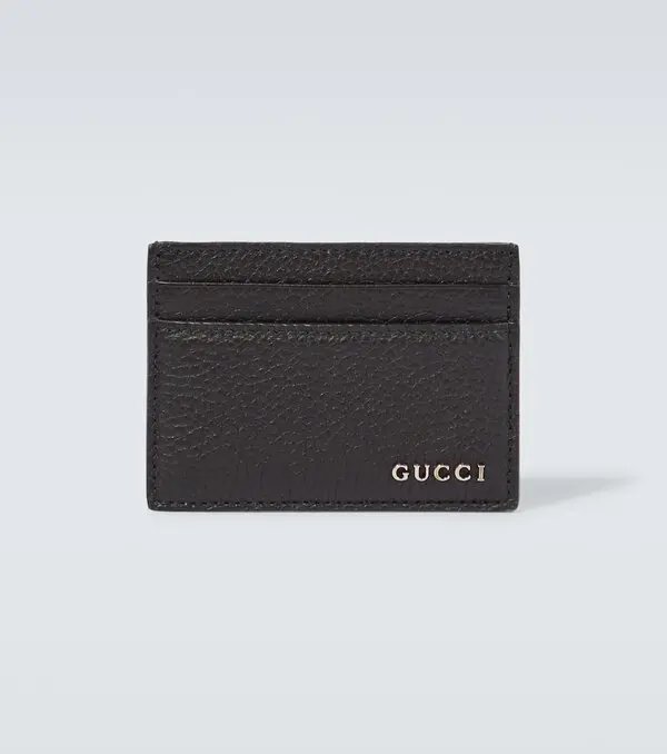 Gucci Logo Leather Card Holder - Black