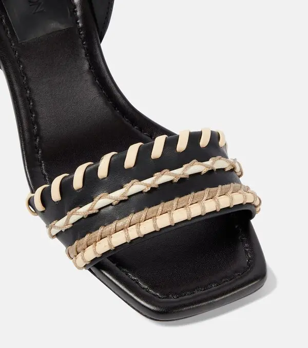 Ulla Johnson Sofia Leather Sandals - Black