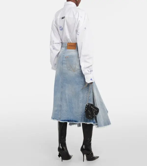 Vetements Denim Midi Skirt
