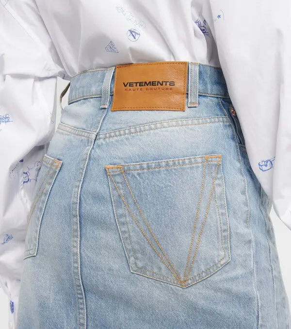 Vetements Denim Midi Skirt