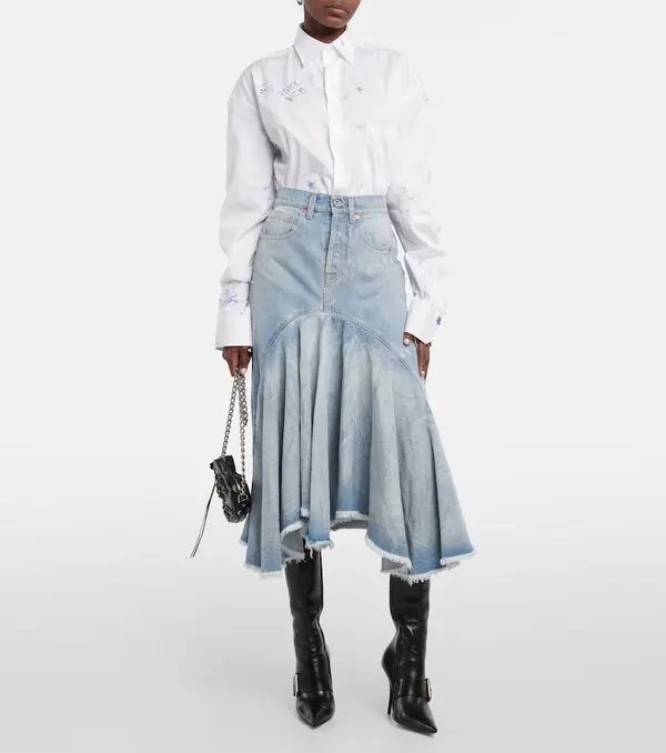 Vetements Denim Midi Skirt