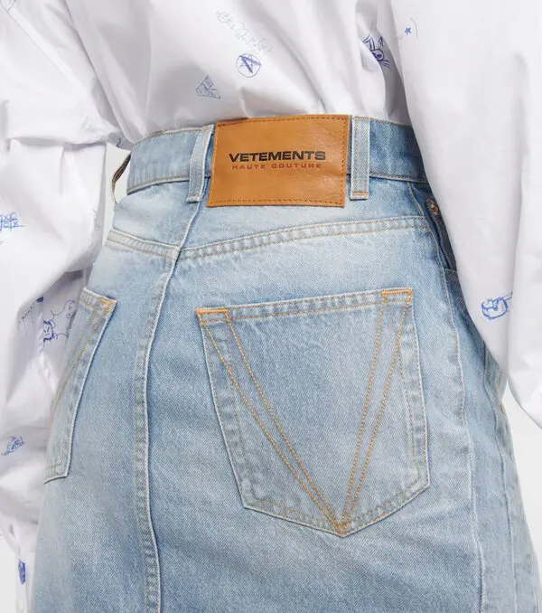 Vetements Denim Midi Skirt