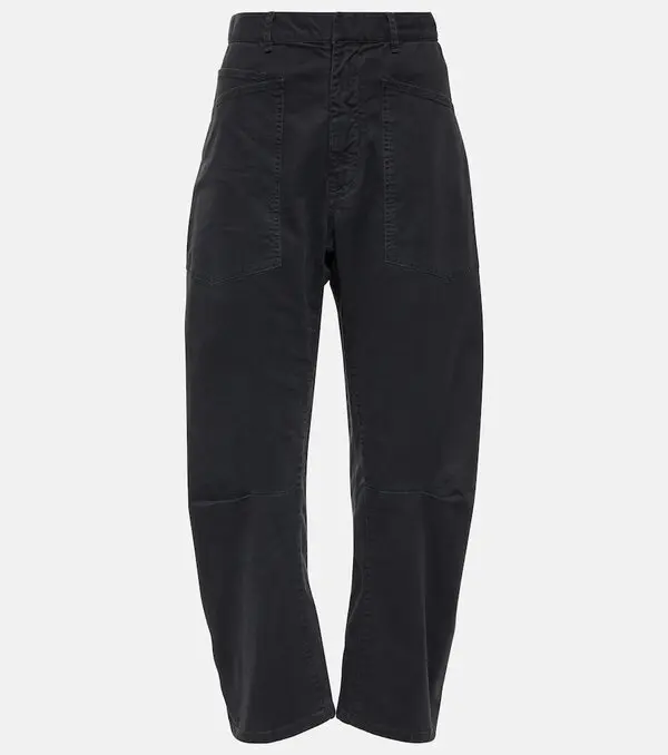 NILI LOTAN Shon Cotton Twill Pants - Black