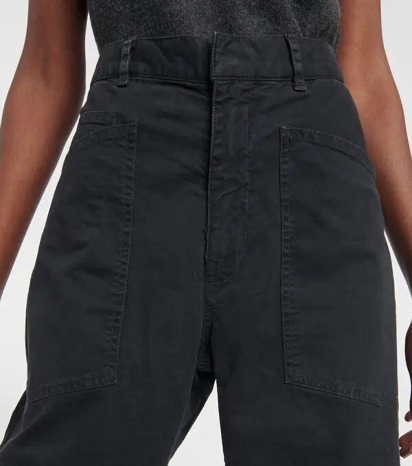 NILI LOTAN Shon Cotton Twill Pants - Black