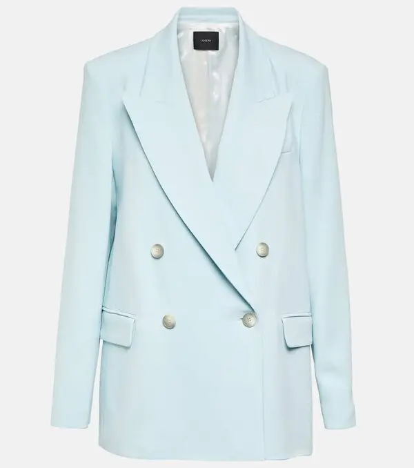JOSEPH Jaden Double-breasted Cady Blazer - Blue