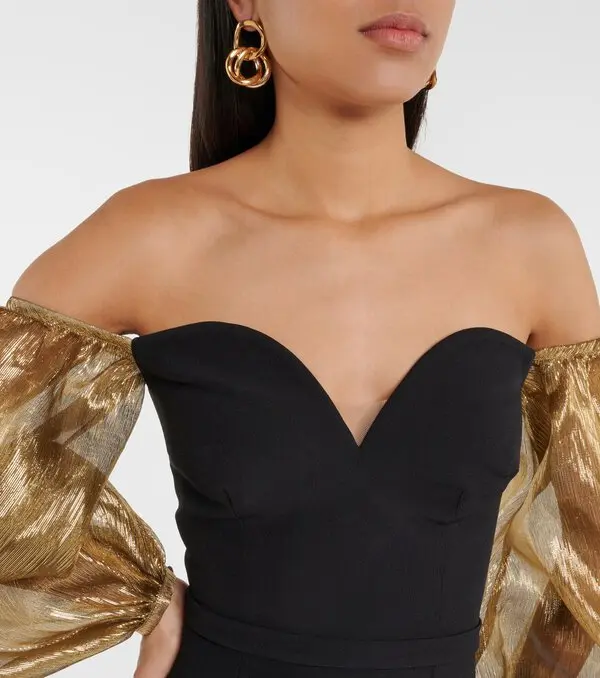 Safiyaa Off-shoulder Crêpe Gown
