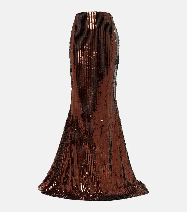 TALLER MARMO Ariel Sequined Maxi Skirt