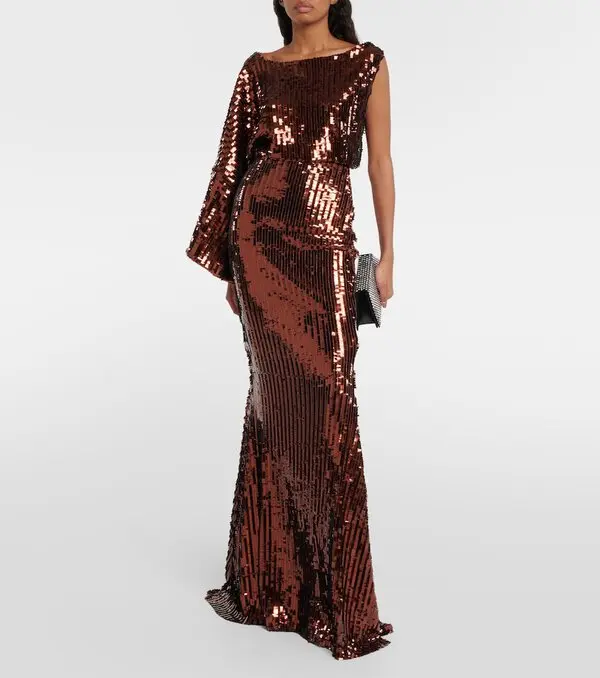 TALLER MARMO Ariel Sequined Maxi Skirt