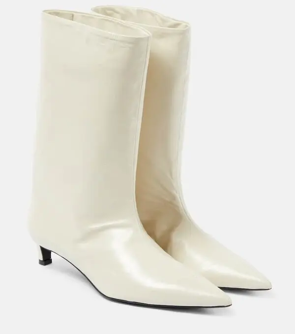 JIL SANDER Leather Boots - White
