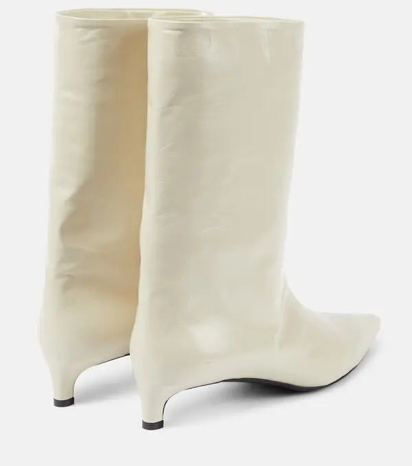 JIL SANDER Leather Boots - White