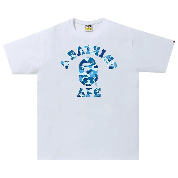 A BATHING APE Abc Camo College Tee /blue - White
