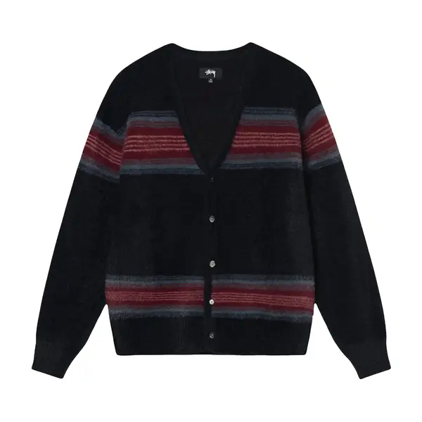 StÜssy Stripe Shaggy Cardigan