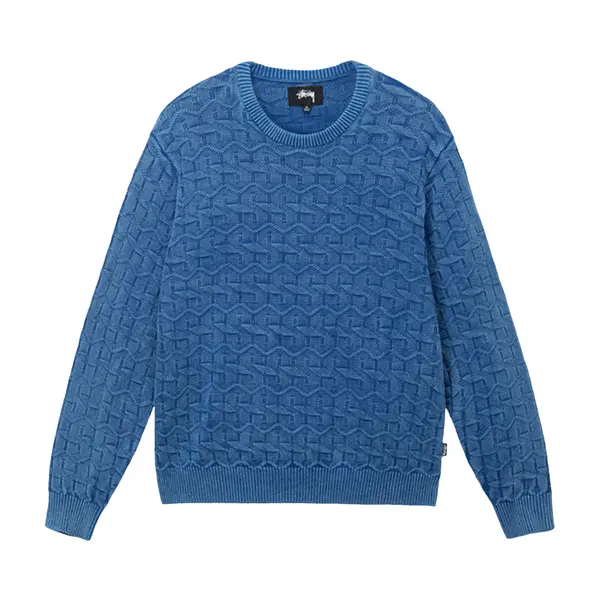 StüSsy Strand Sweater - Blue | Editorialist