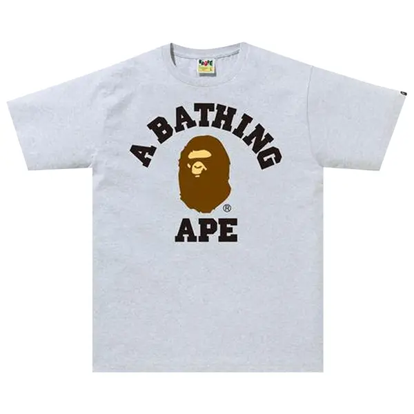 A BATHING APE College Tee 'gray - Grey