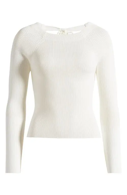 ALL IN FAVOR Ribbed Open Back Sweater
