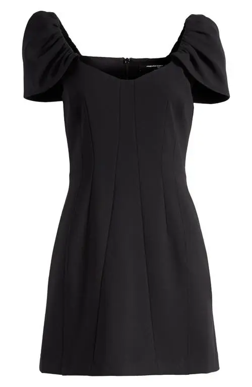 French Connection Whisper Flutter Sleeve Mini Dress - Blackout