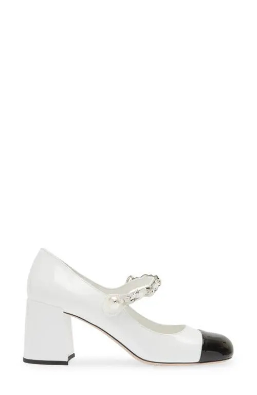 Miu Miu Chain Strap Mary Jane Pumps