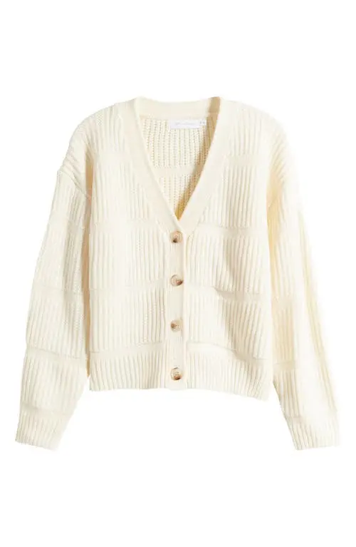ALL IN FAVOR Mixed Stitch V-neck Cardigan