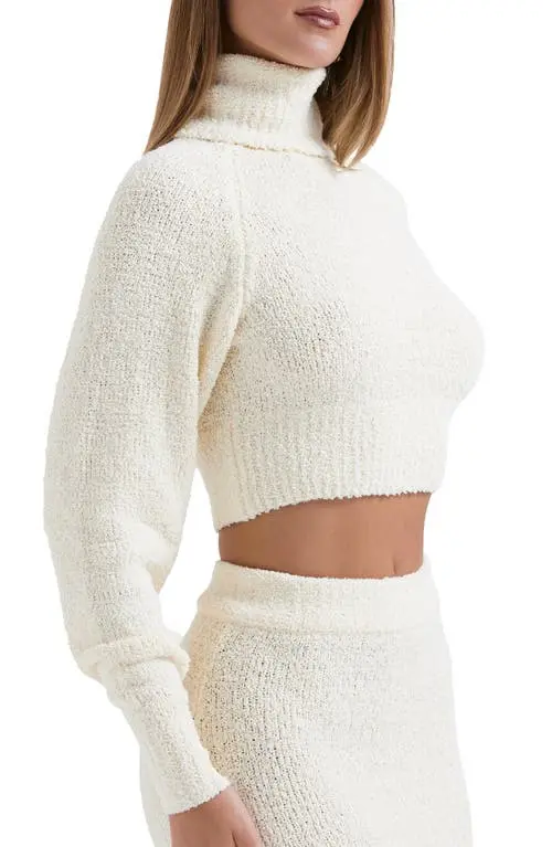 House Of Cb Nyala Bouclé Turtleneck Sweater
