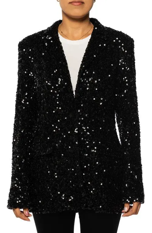 AZALEA WANG Isa Sequin Blazer