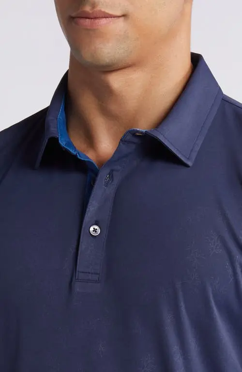 SWANNIES Barrett Botanical Print Golf Polo