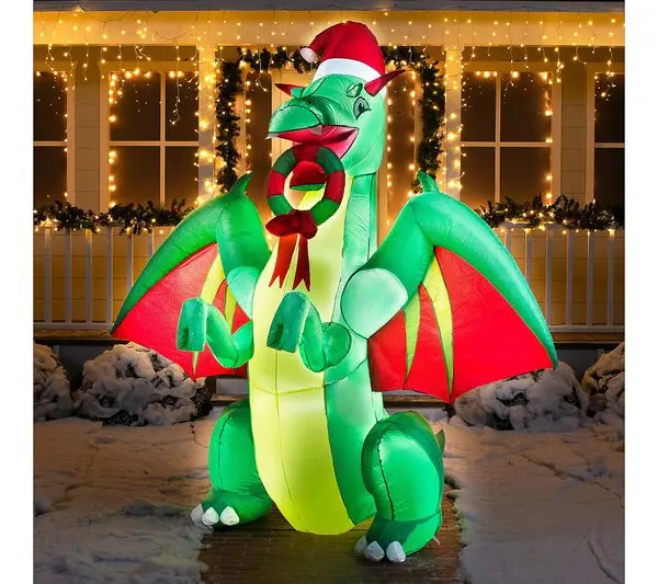 JOIEDOMI 8 Ft Dragon Inflatable Decoration - One-color